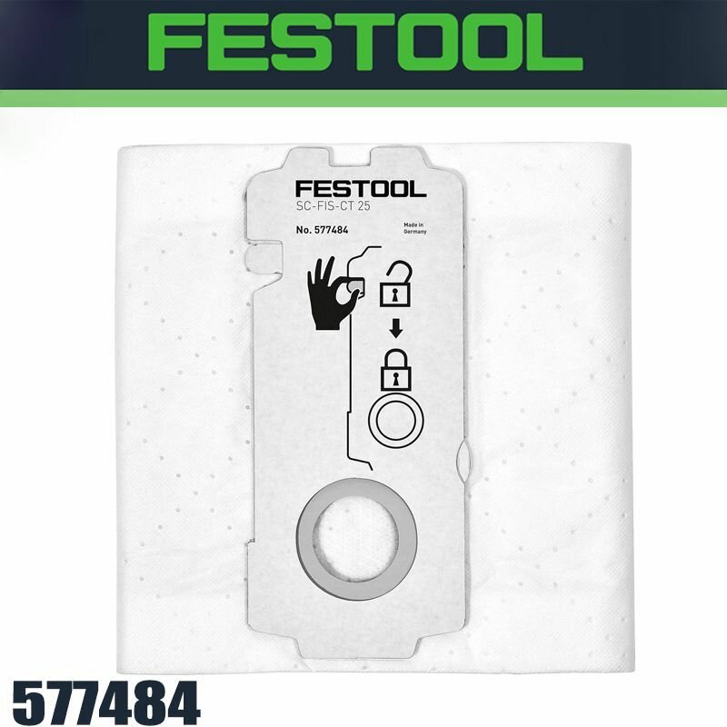 FESTOOL 577484 Фильтр-мешок SELFCLEAN SC-FIS-CT 25/5 Высококачественные автоматические износостойкие чистящие мешки