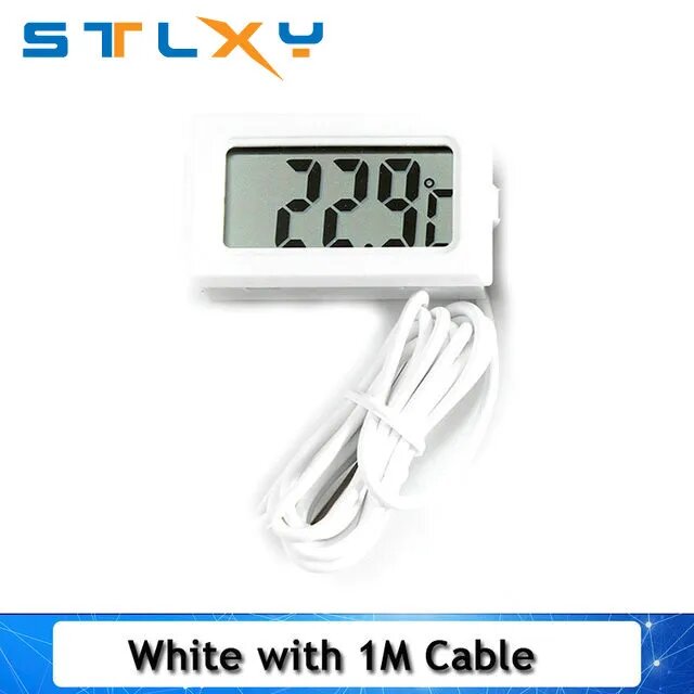 Цифровой термометр Stlxy Белый с кабелем 1M -50-110℃
