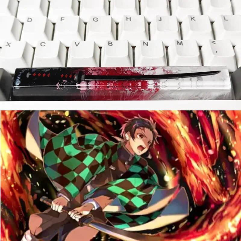 Resin Anime Sword 6.25U Spacebar Keycap DIXSG B-1 Key