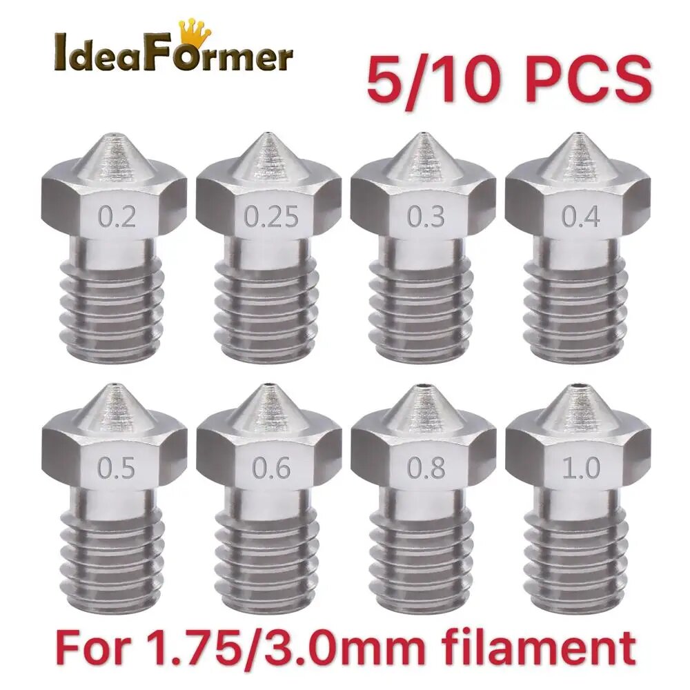 Сопла для 3D-принтера IdeaFormer V5/V6, 0.4mm, 5 шт.