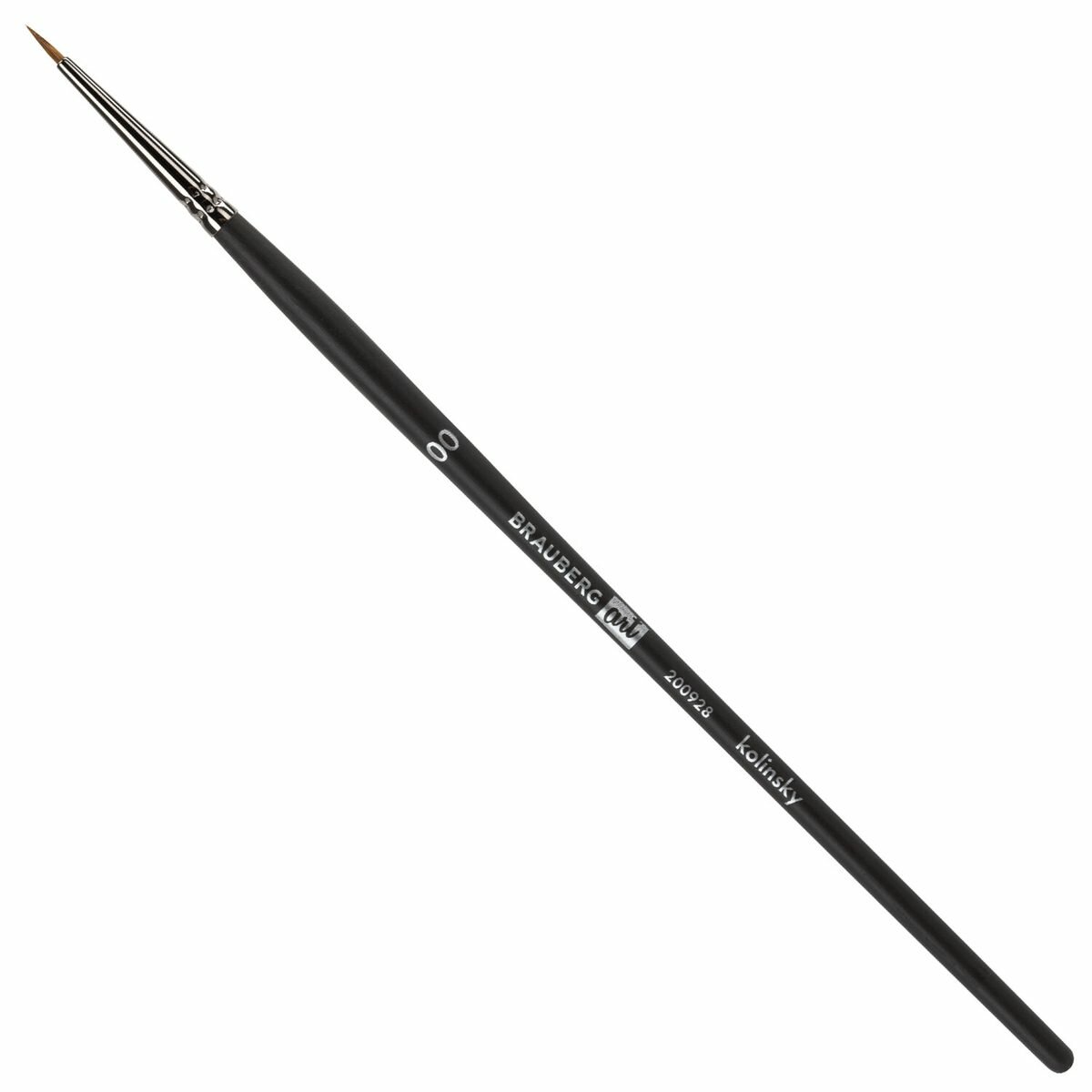 Кисть художественная профессиональная Brauberg Art Classic, колонок, круглая, №00, короткая ручка (200928)