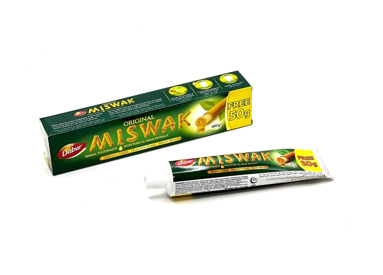 Зубная паста дабур "Miswak" 170 г (120 г + 50 г)