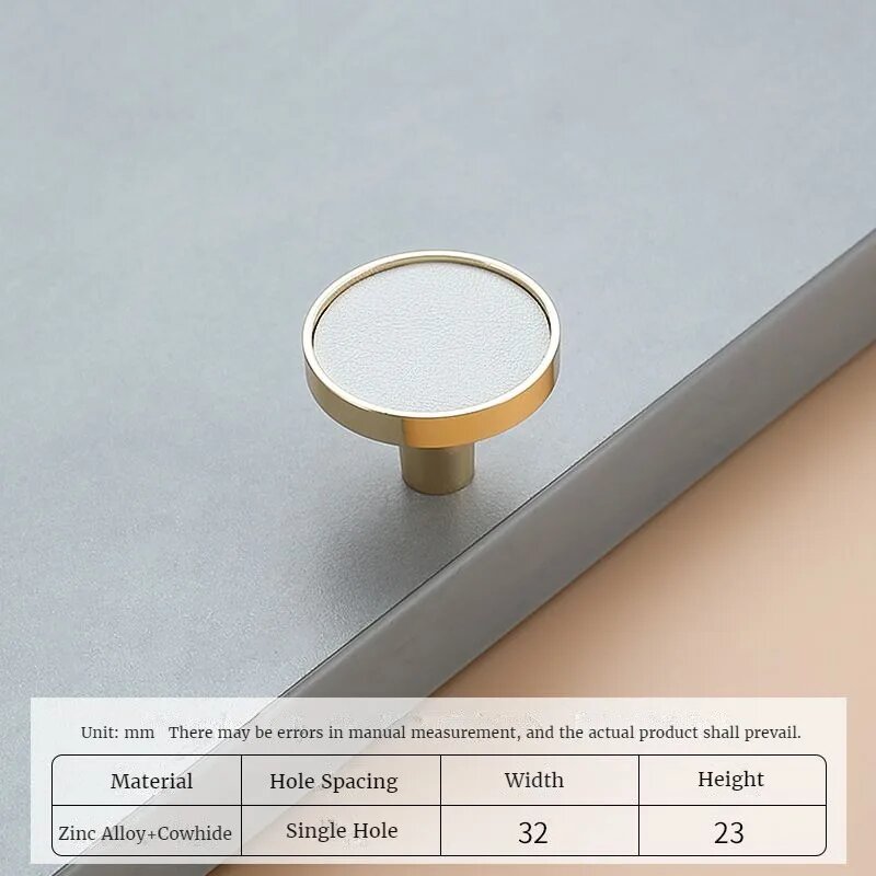 Ручки для шкафа White Gold Single, 32x23 мм
