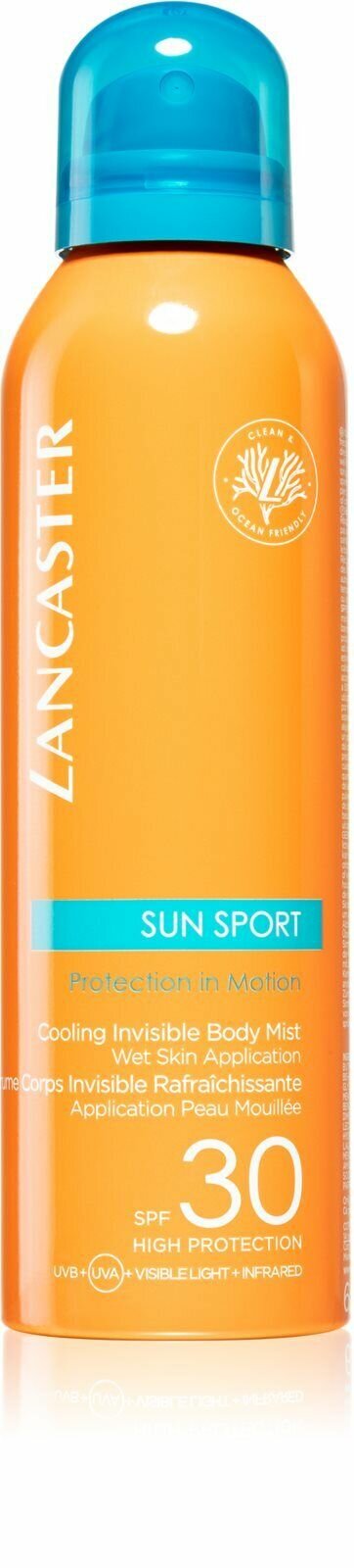 Lancaster охлаждающий туман для загара тела SPF 30 Sun Sport Cooling Invisible Body Mist (ocean friendly) 200 ml