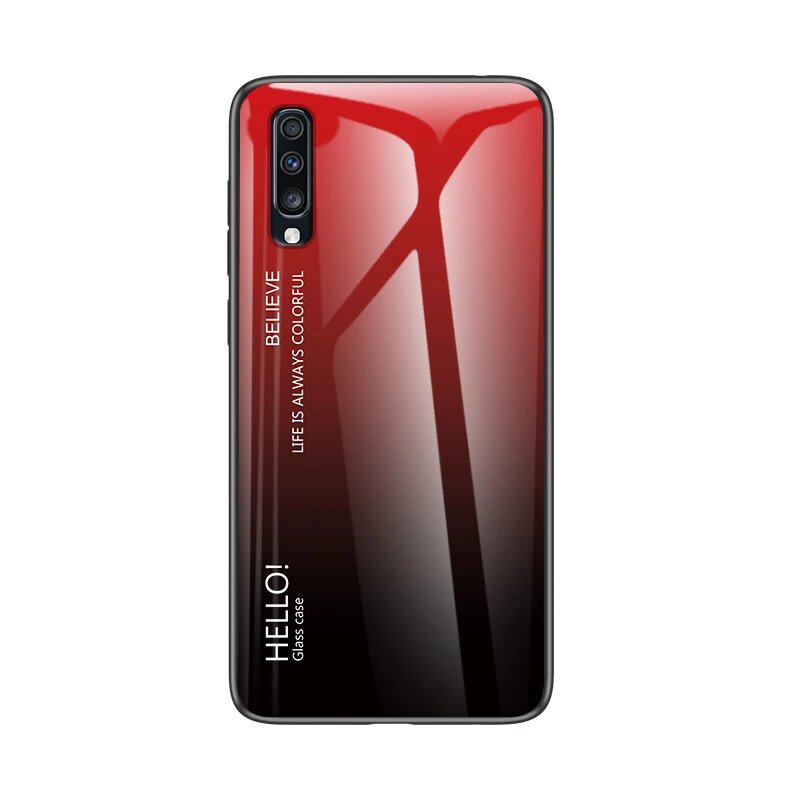 Красный чехол Galaxy M31 из закаленного стекла