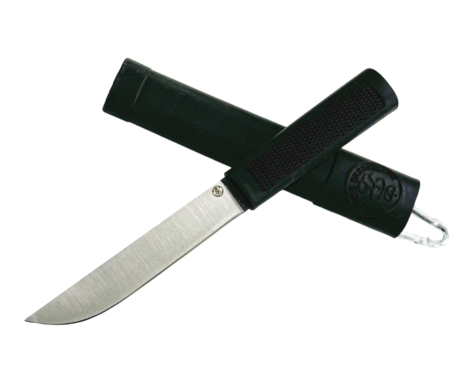 Нож Алтайский РС, сталь D2, резинопластик, черный