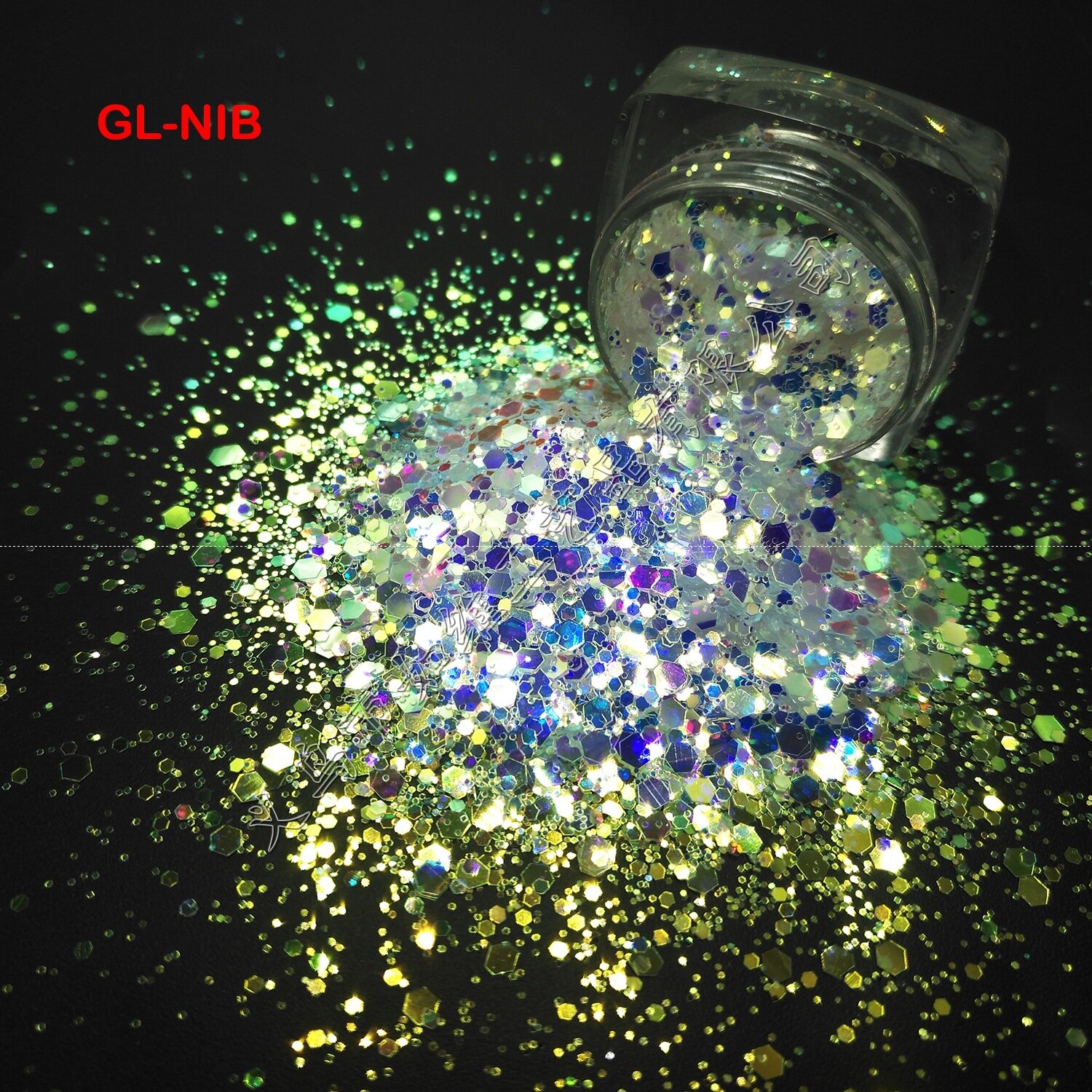 Блестки для ногтей PET glitter powder, эпоксидная бутылка, 5 мл