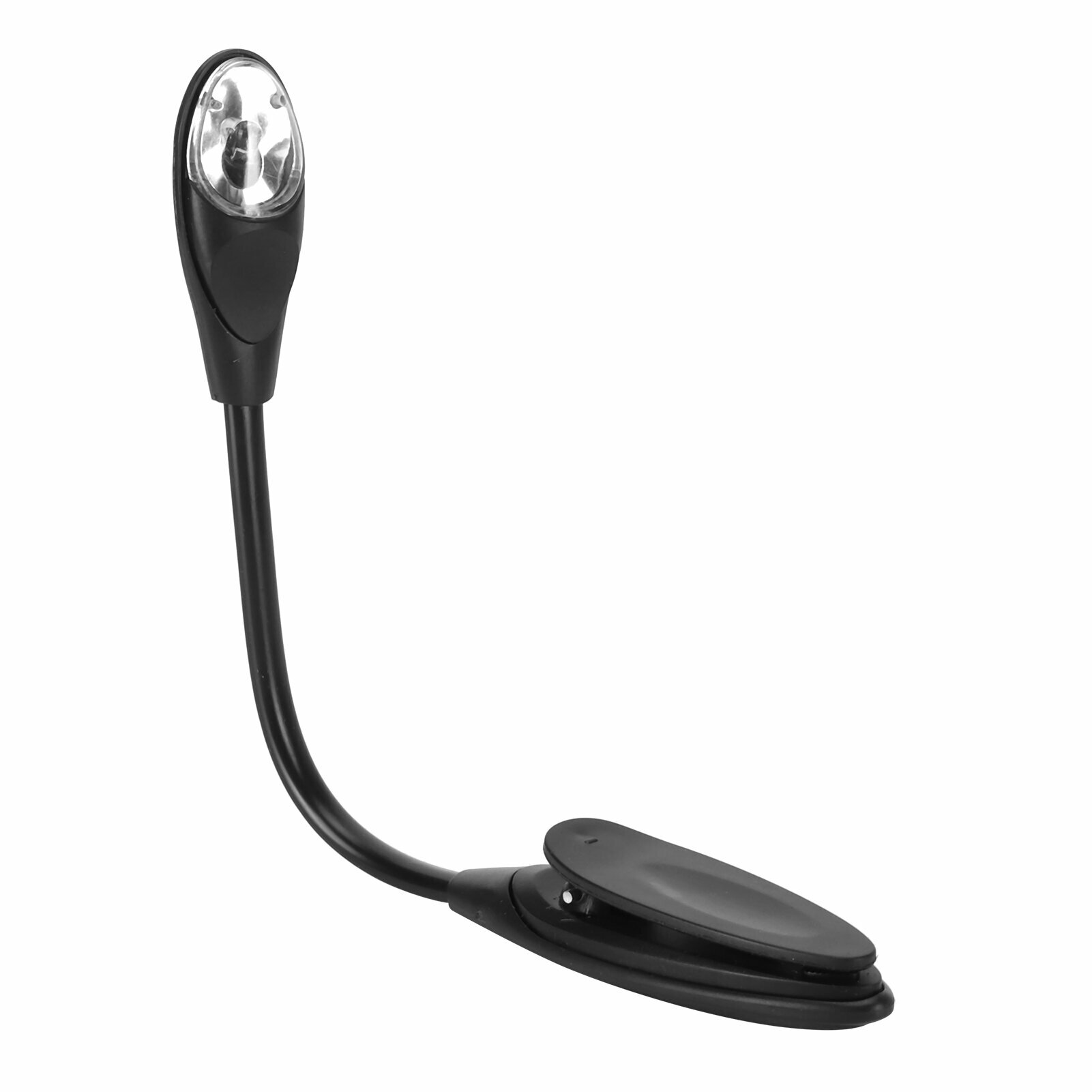 Мини -светодиодная книга Лампа портативная гибкая лампа для чтения с зажимом для спальни путешествий черный