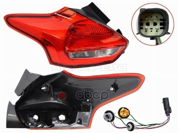 Фонарь задний Ford Focus 14-19 (Слева/ 3/5D HBK) Sat арт. ST-431-19D2L-UE