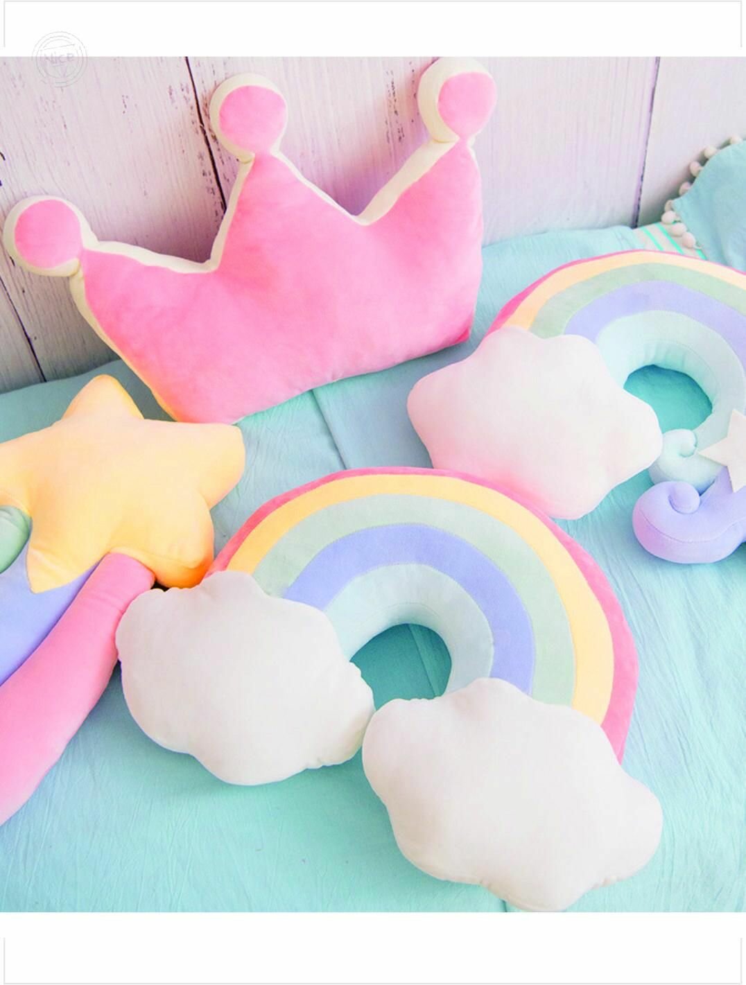 Подушка мягкая игрушка плюшевая Радуга для детей