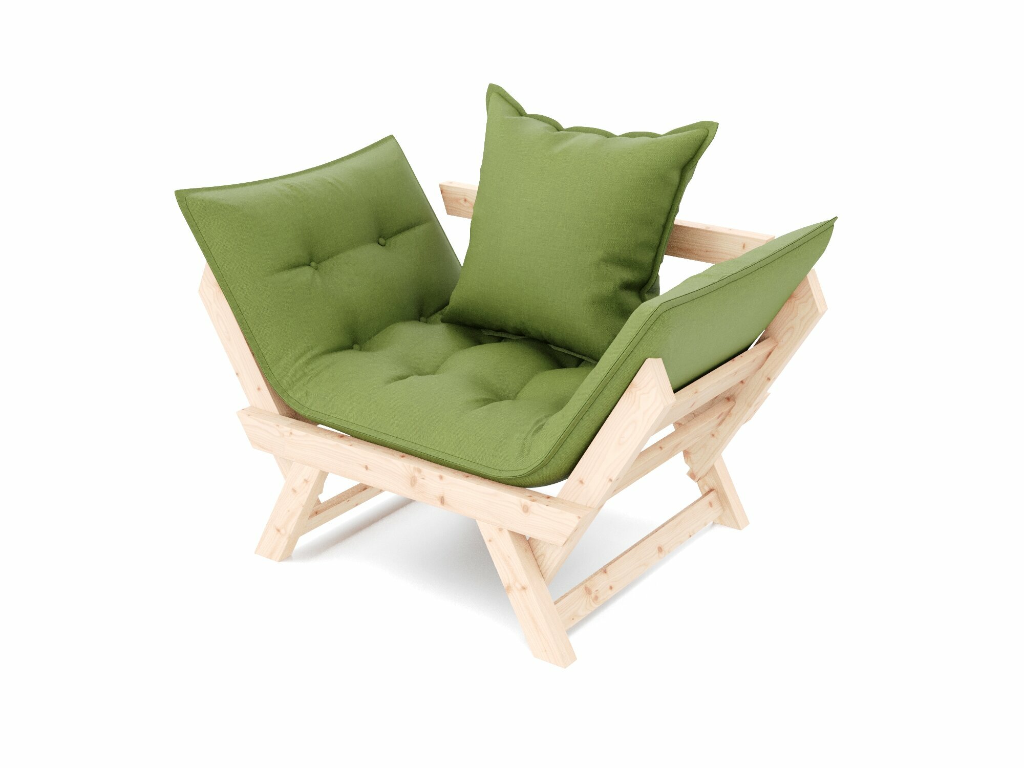 Кресло садовое Arsko Пегас, с жесткими подлокотниками, классическое, зеленое