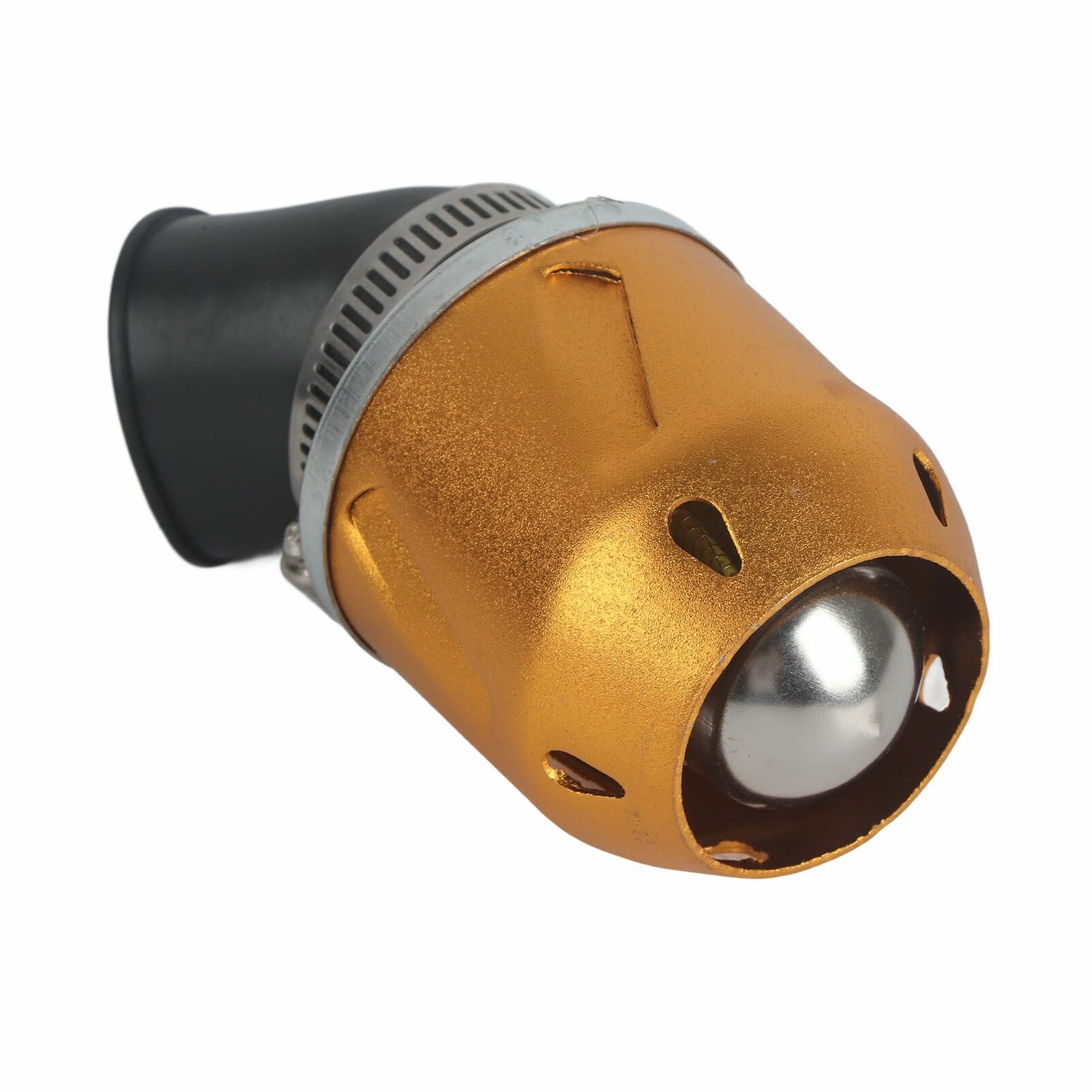 Очиститель воздушного фильтра в форме пули 35 мм для мотоцикла, скутера, квадроцикла, золотистая отделка, эффективный инструмент для очистки воздухозаборника