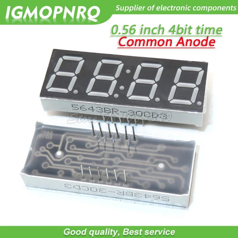 LED дисплей 0.56", 4-битный, красный, Common Anode
