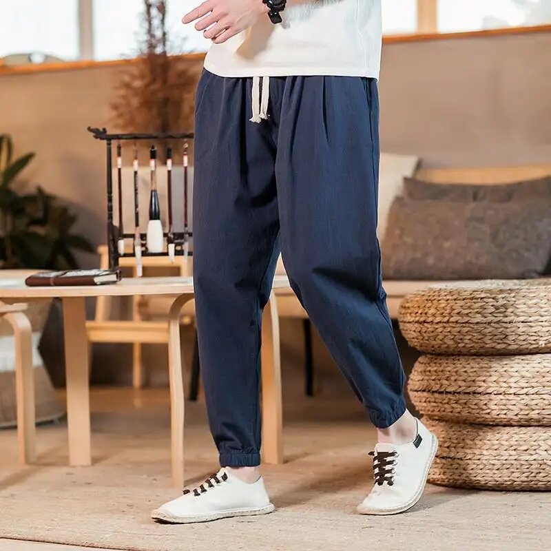 Мужские брюки кюлоты, Navy Blue Style 2, M