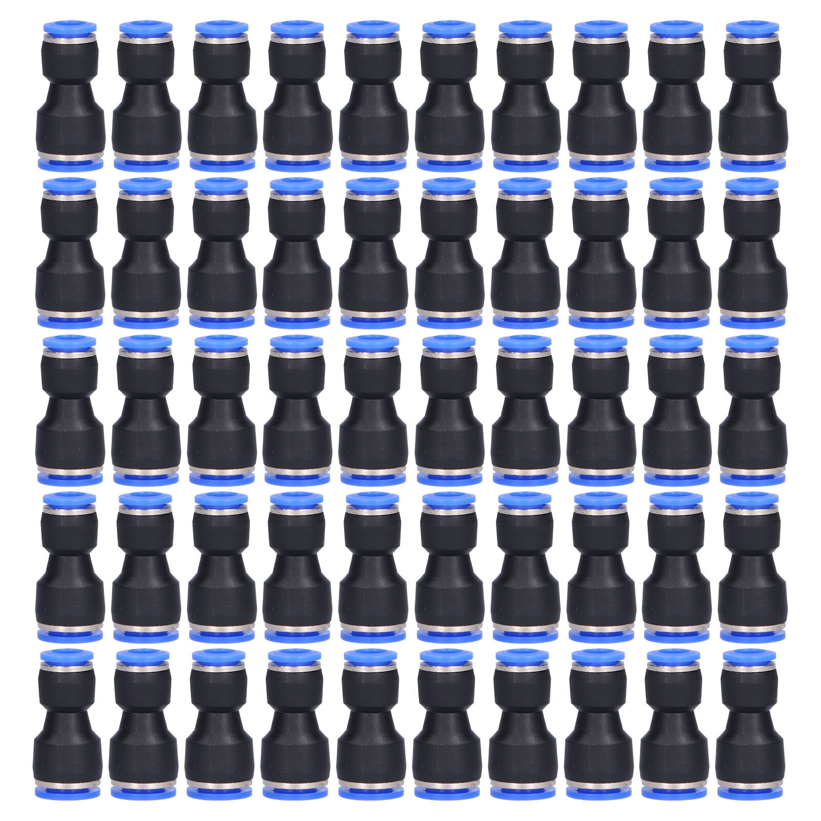 50 шт. пневматических переходных соединителей, прямые быстроразъемные переходные фитинги для воздушных трубок P10-8