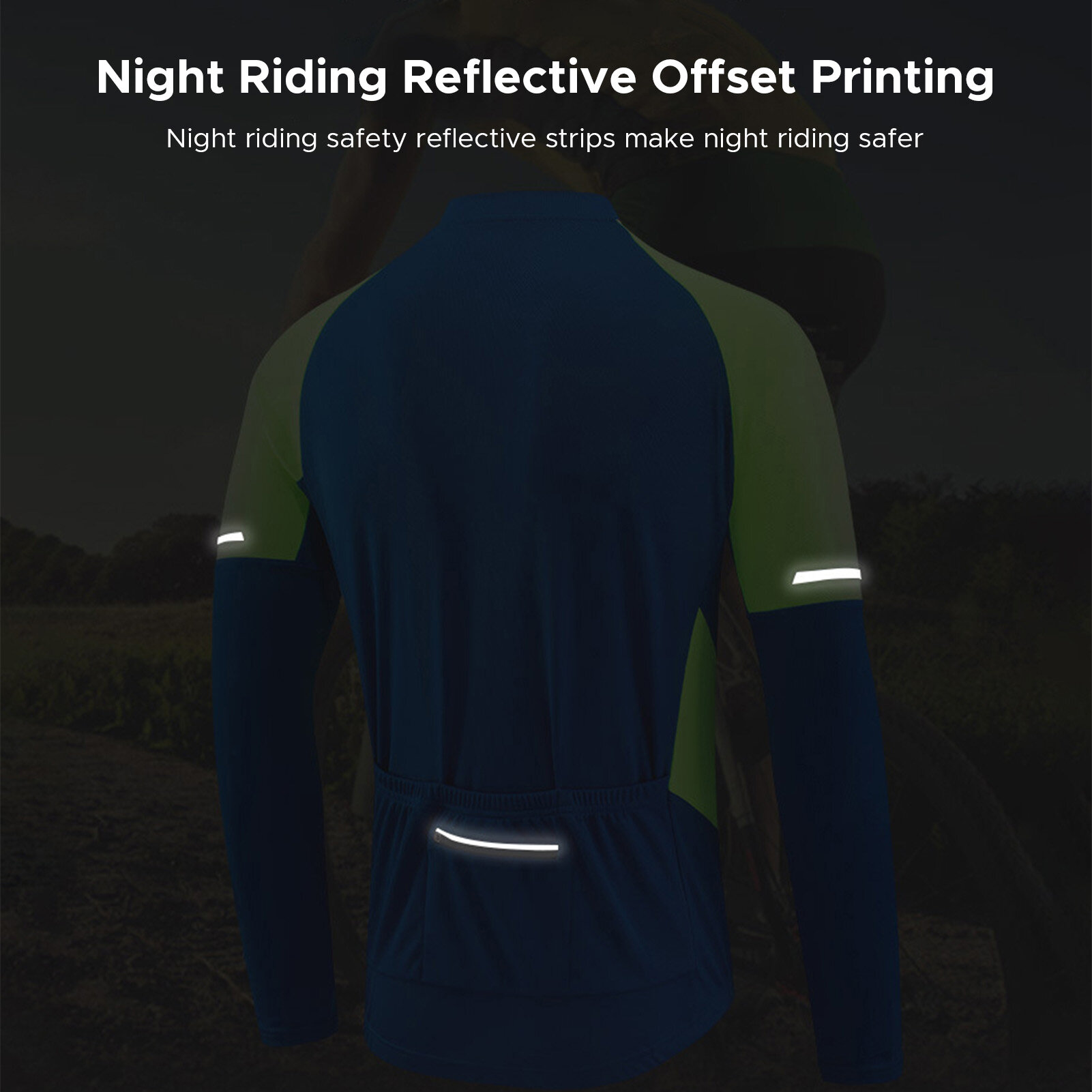 Мужская базовая веломайка на молнии с длинными рукавами и светоотражающими полосками, легкая дышащая веломайка для мужчин