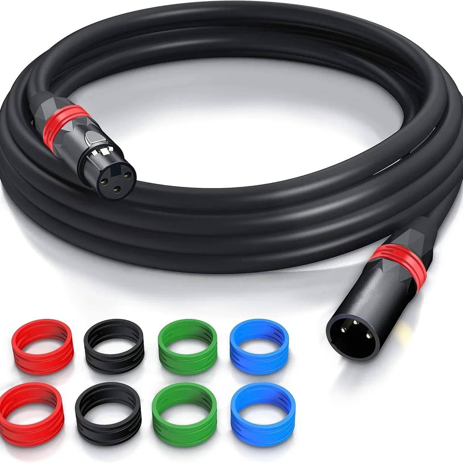 TIMEYES XLR кабель 3-пин Красный, 12 м