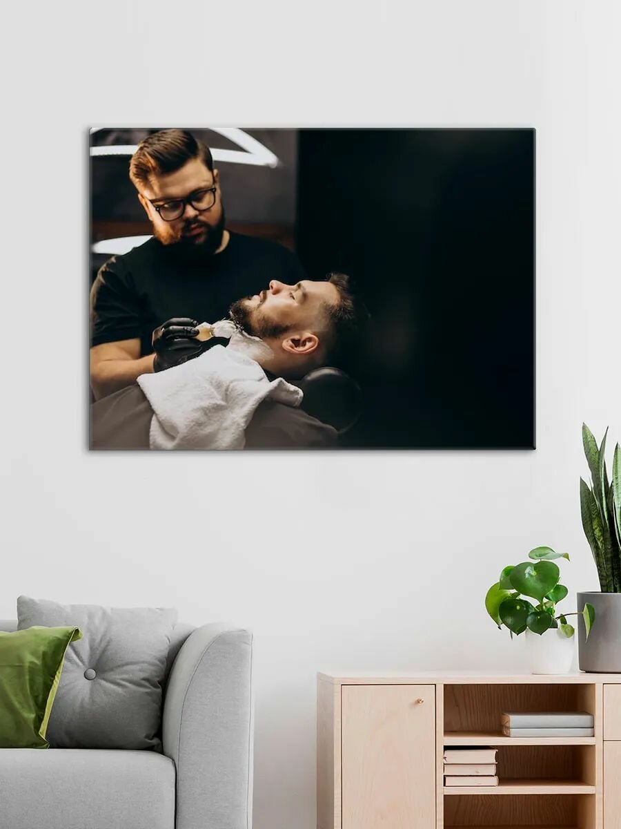 Картина на стену "Барбершоп", 40х30 см