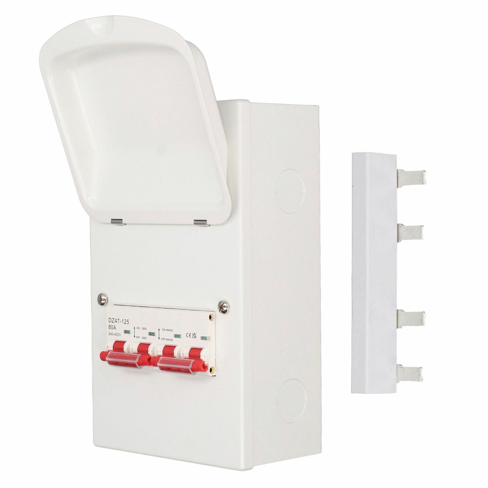 Двойная распределительная коробка с УЗО 240-400V 80A для переключения генератора