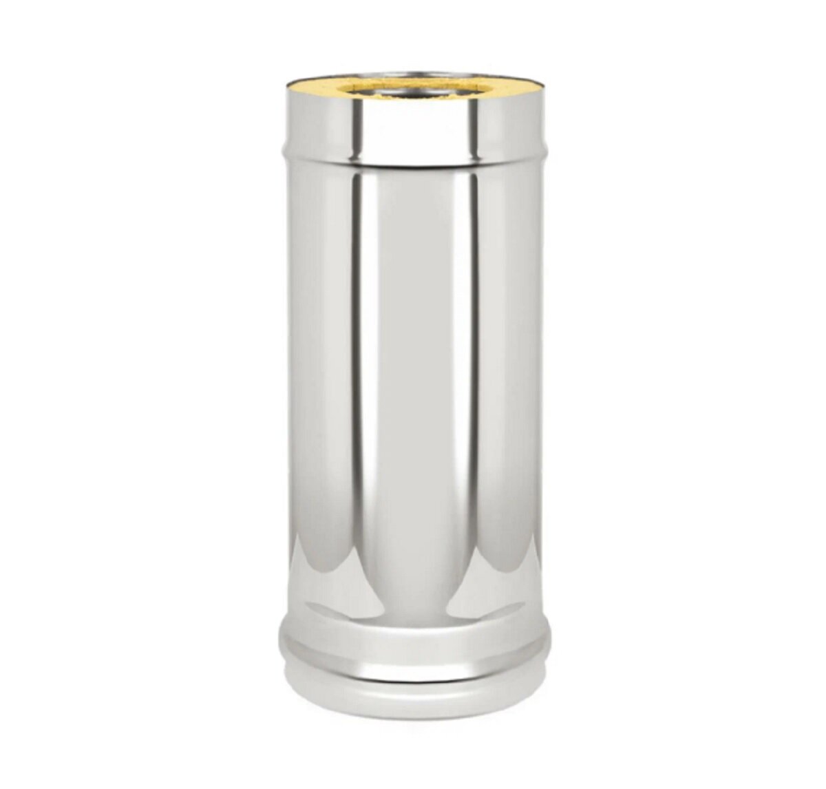 Сэндвич-труба Нерж+Нерж (AISI 430/0,8мм), L-1м диаметр дымохода: 150x250 мм