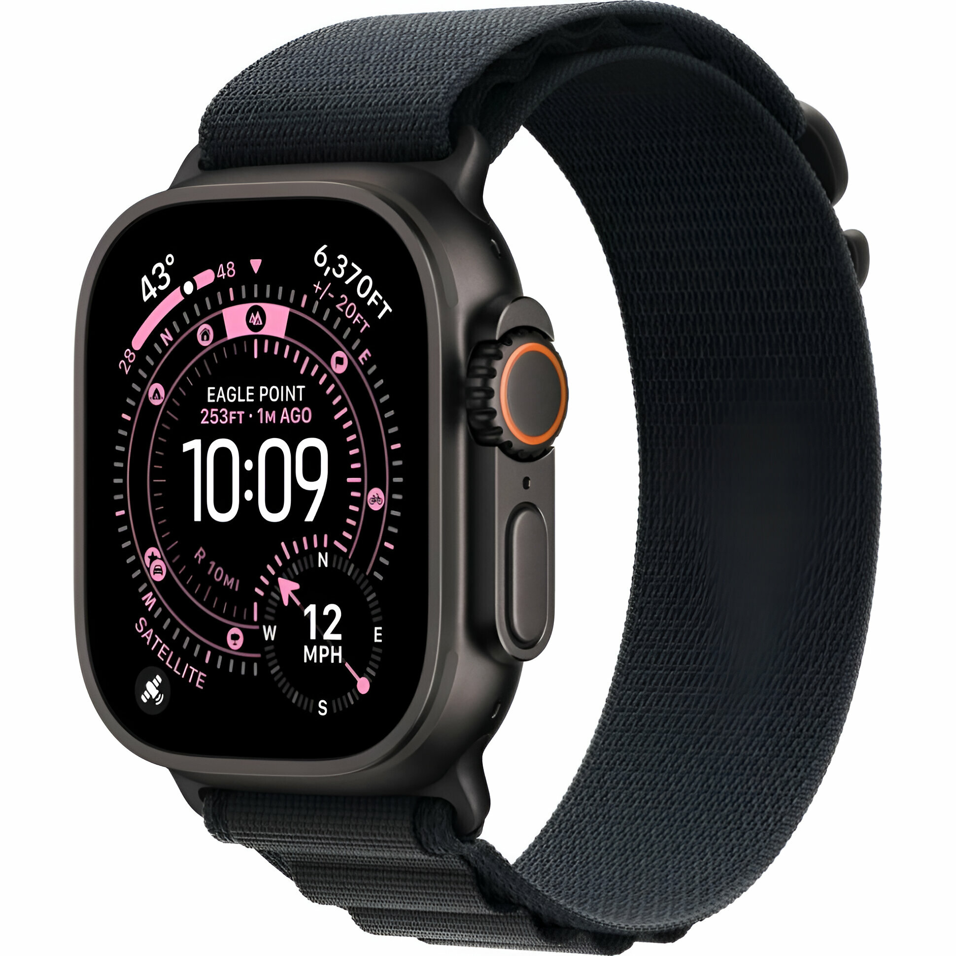 Умные часы Apple Watch Ultra 3 49mm Black Titanium Case with Black Alpine Loop - M