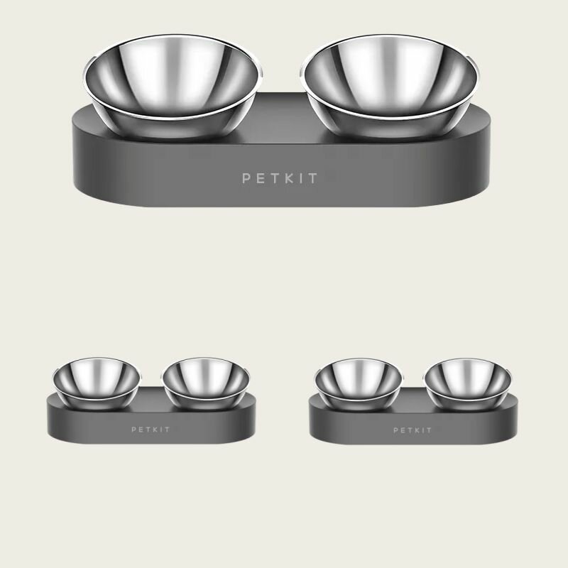 Миска для кошек и собак на подставке, двойная металлическая, Petkit Fresh Nano