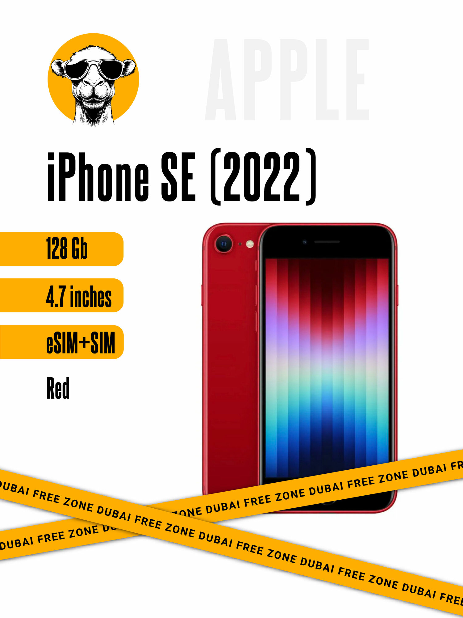 Смартфон iPhone SE3 (2022) 128Gb Red Sim+E-Sim