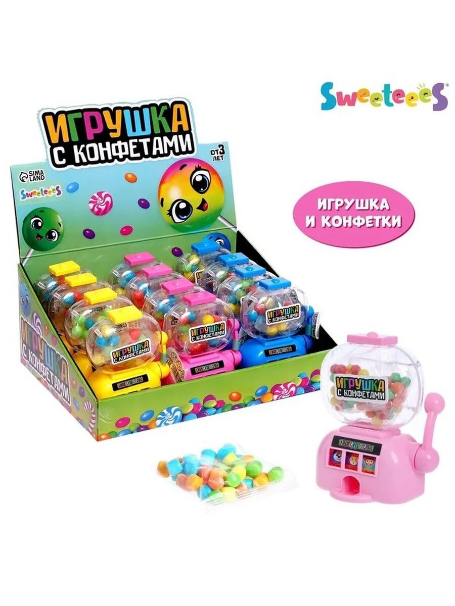 Игрушка с конфетками «Игровой автомат», микс