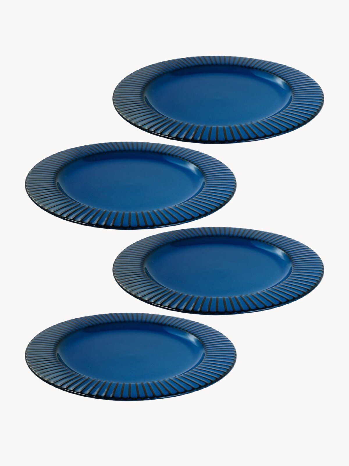 Набор тарелок Unifico "Celeste blue", керамика, обеденные, 4 шт, 27см, синие