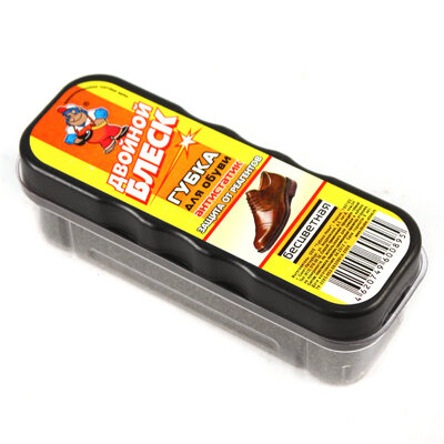 Губка для обуви Двойной блеск "Двойной блеск. Универсал" 4,5х13х5 см, бесцветный (895/082)