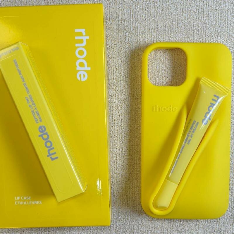 Чехол для губной помады Rhode pink силиконовый для 12 с гибким материалом и противоскользящим покрытием желтый