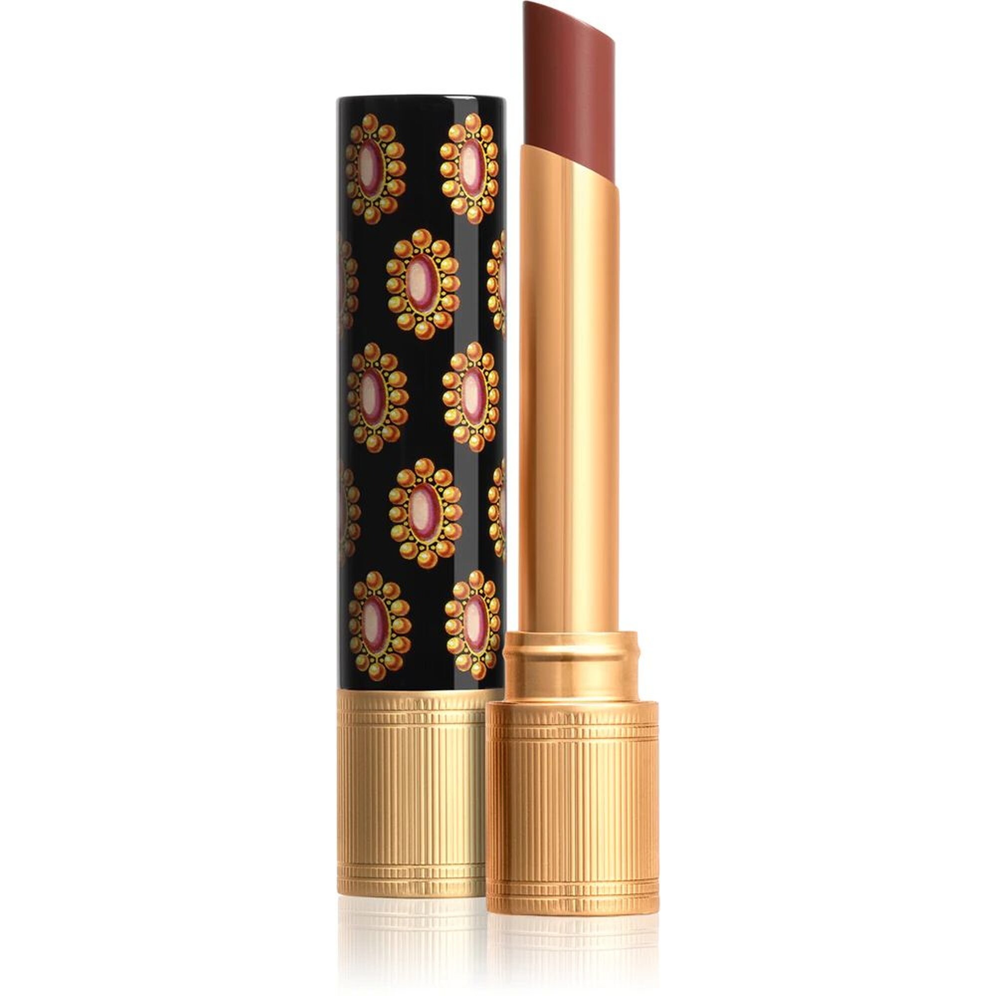 Gucci Beauty Увлажняющая губная помада Rouge de Beaute Brillant/оттенок 204 Peggy Taupe