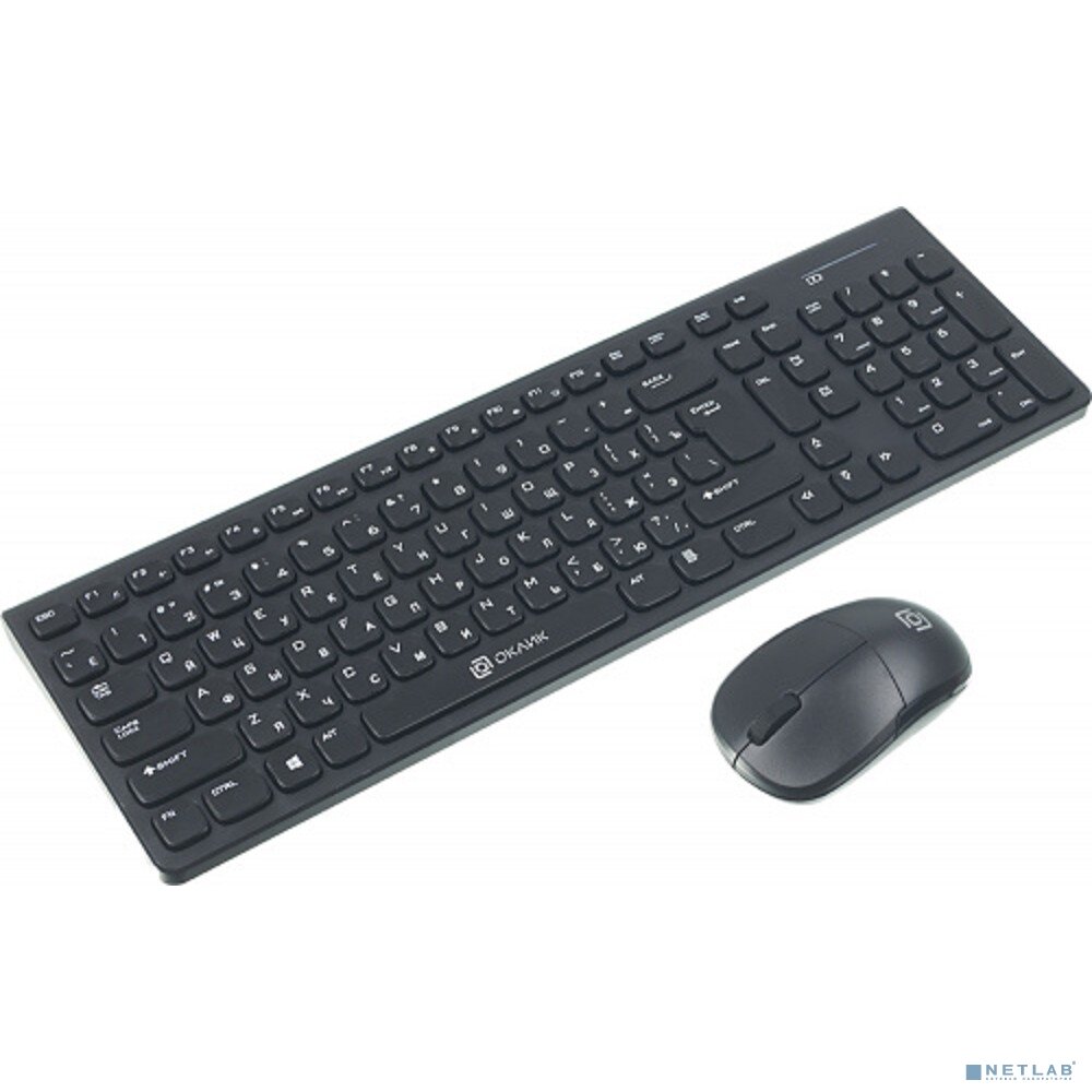 Клавиатура + мышь Oklick 220M черный, USB, беспроводная [1062000]