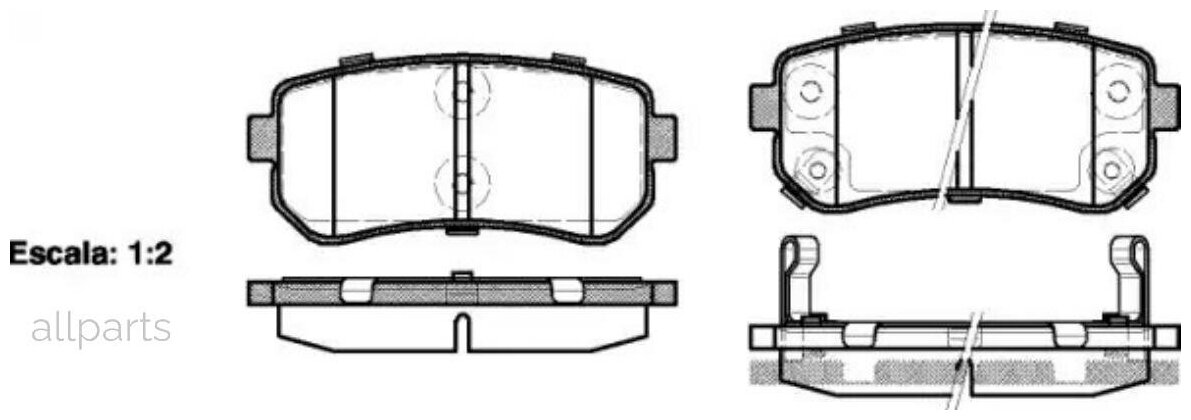 ROAD HOUSE 2120902 Колодки торм. диск. задн. Accent / Rio II 05-