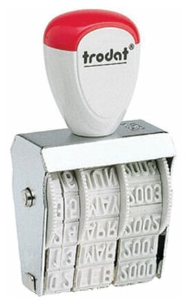 Датер ручной ленточный, оттиск 25×4 мм, месяц буквами, TRODAT 1010