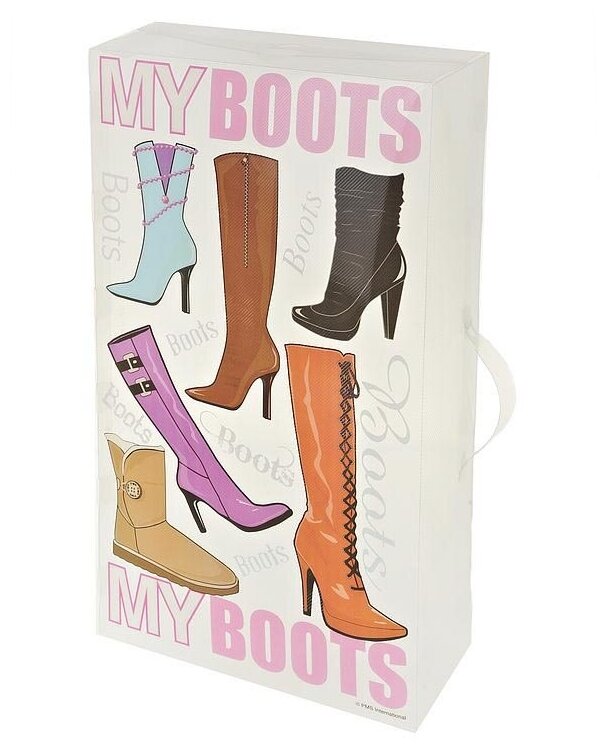 Коробка для хранения обуви (с ручкой, складная) 52*30*11,5см (пластик 0,70мм.) KENG-8940011