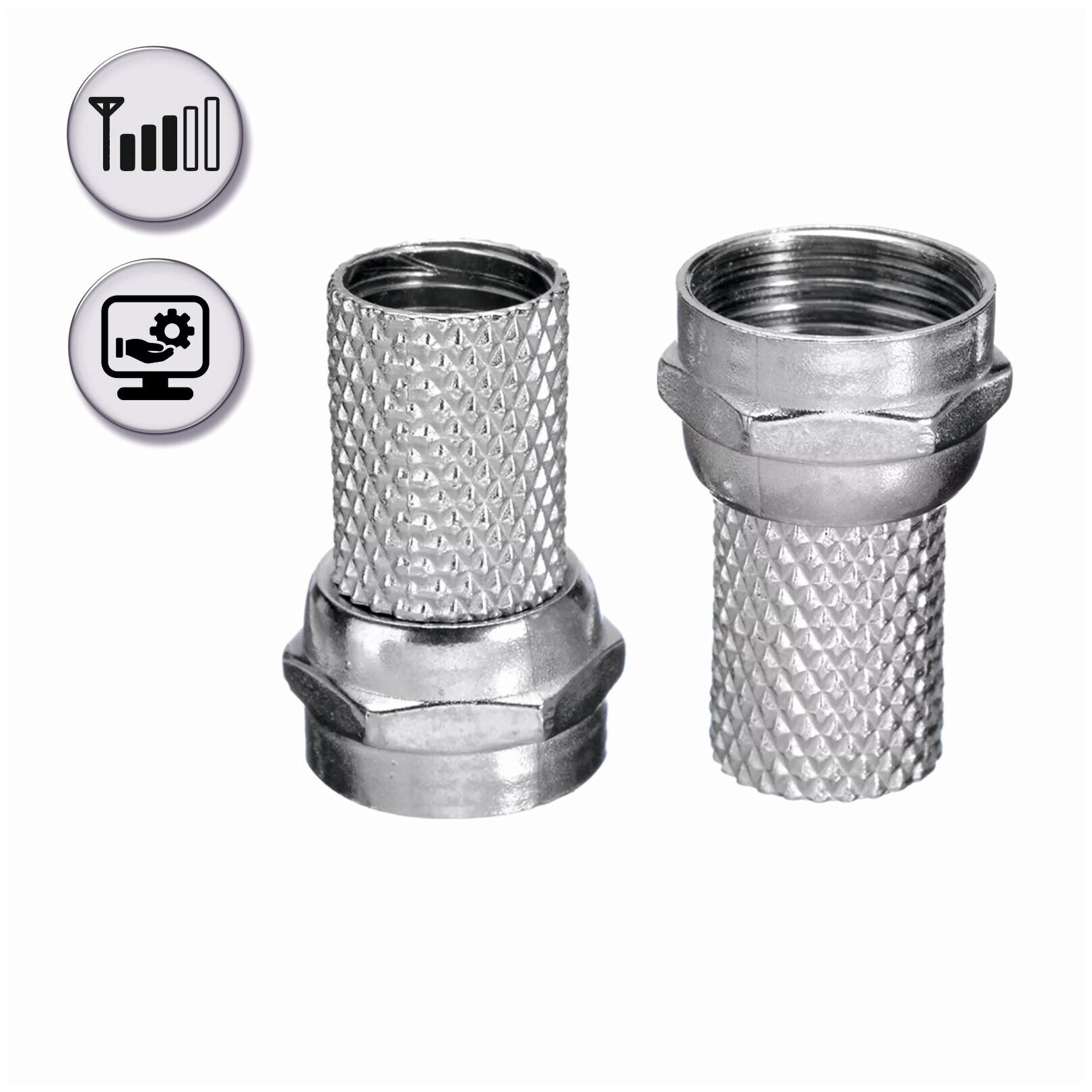 Разъем F (гайка) для монтажа TV провода