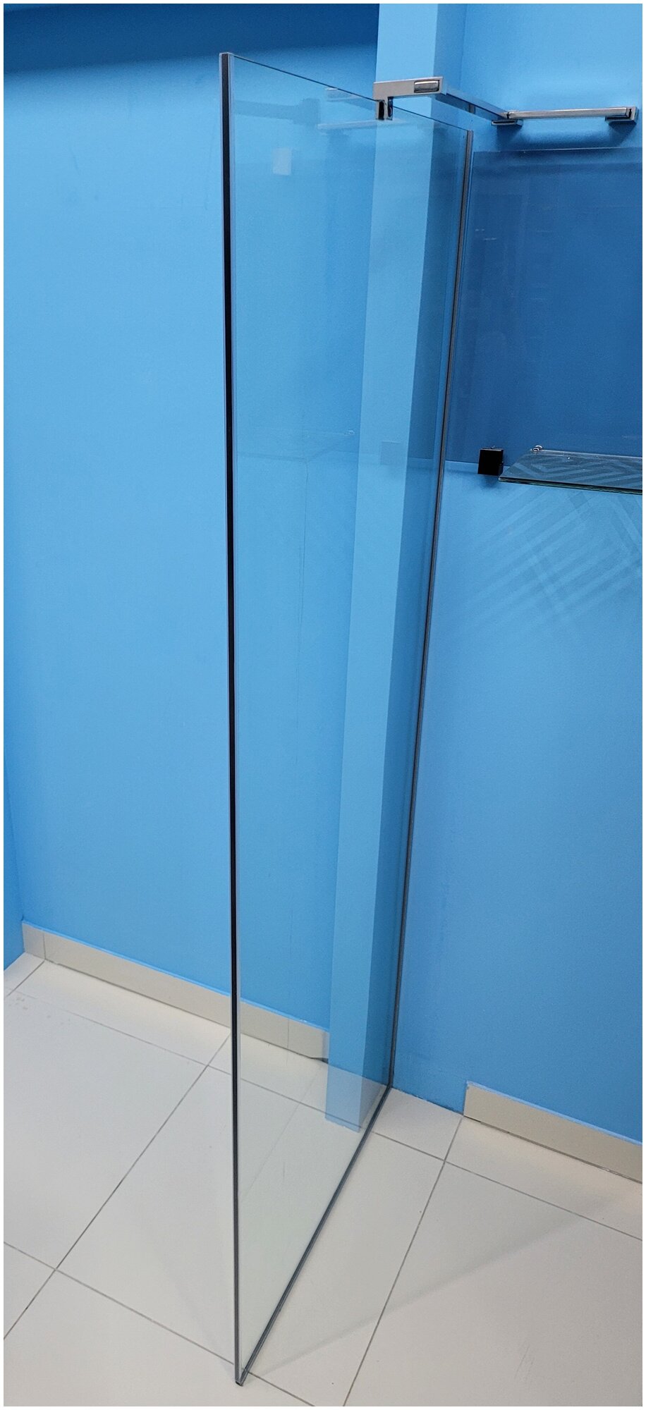Душевая перегородка Елена. Ш90хВ210см. Без двери. Без штанги. С угловым держателем стекла