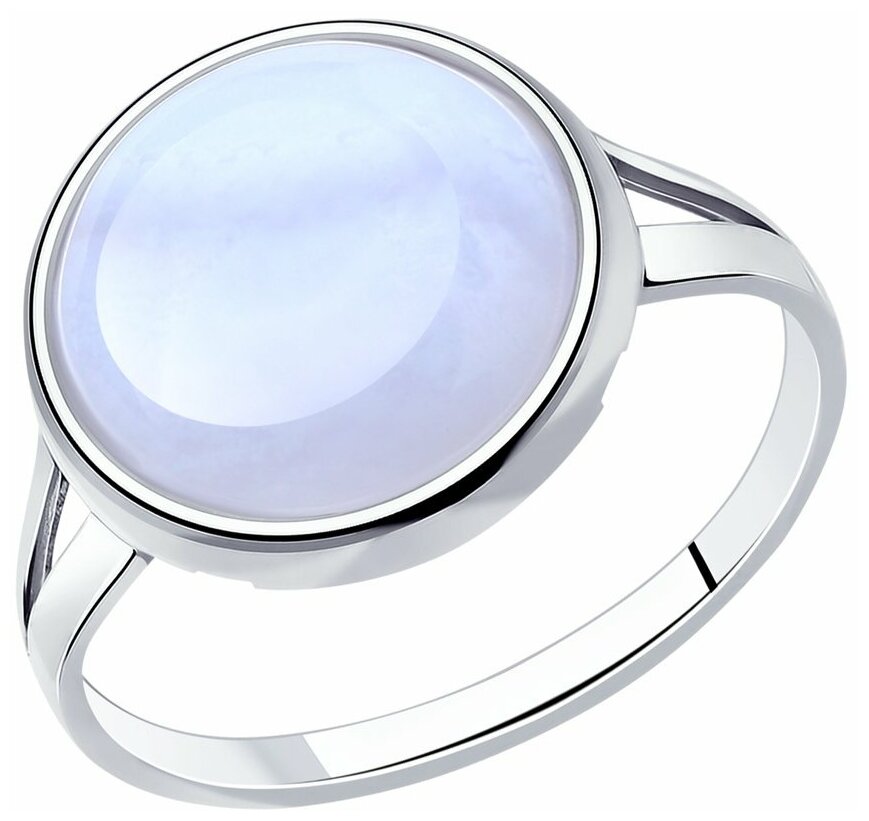 Кольцо, серебро, 925 проба, родирование, агат