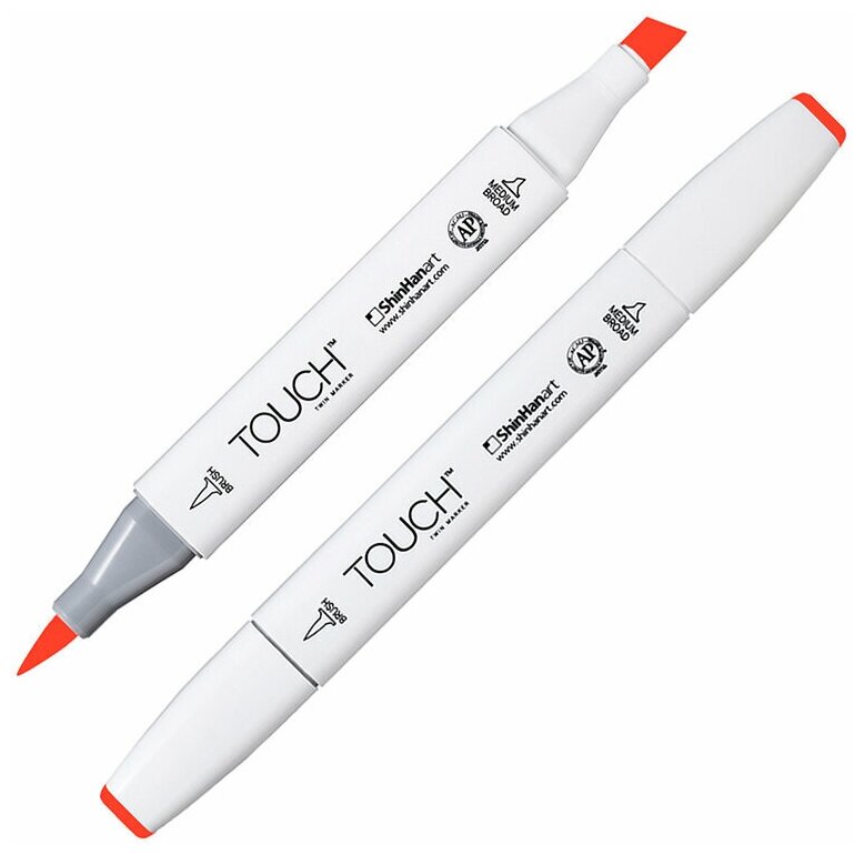 Маркер TOUCH BRUSH двухсторонний на спиртовой основе 014 киноварь