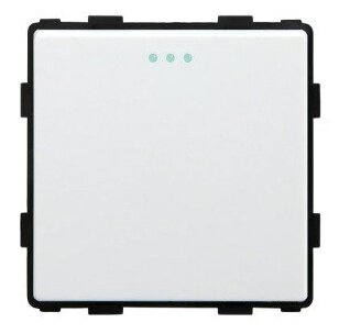 Выключатель одноклавишный механический белый, модуль без нуля, для рамки