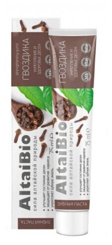 Зубная паста Altaibio для укрепления и здоровья десен Гвоздика, 75 мл