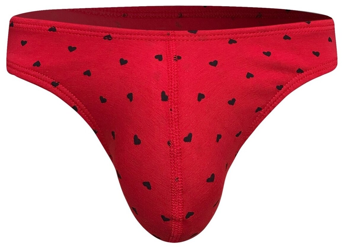 Мужские трусы слипы красные с принтом DARKZONE DZN6481 M (44)