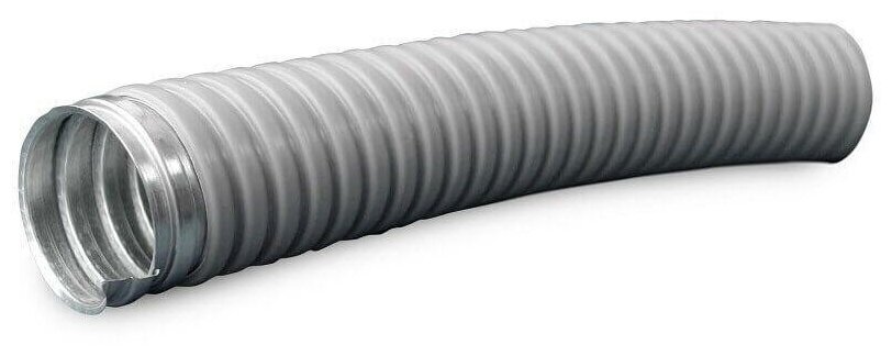 Металлорукав в ПВХ изоляции МРПИ НГ 15 d15мм без протяжки сер. (уп.50м) зэтарус zeta41911