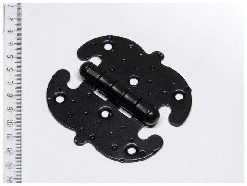 Петля накладная фигурная (для дверей, окон, ставень, калиток и мебели) ноэз ПН5-90-SL черный матовый