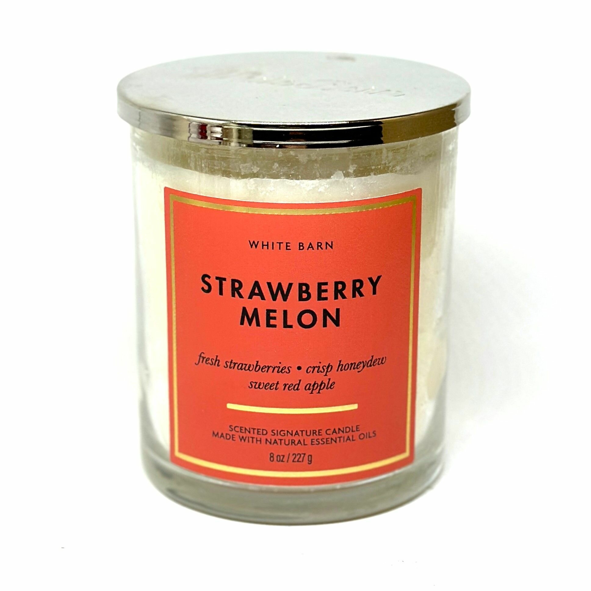 Bath And Body Works ароматическая свеча с одним фитилем STRAWBERRY MELON (227грамм)