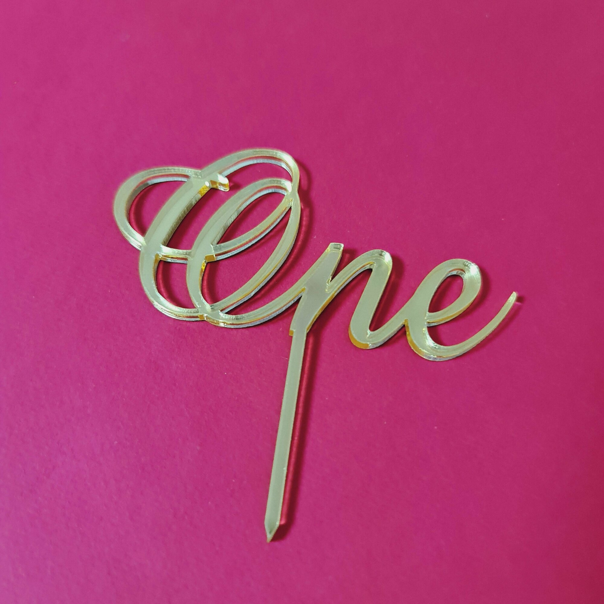 Топпер для торта на годик надпись "One", на день рождения, цифра 1, для мальчика и девочки
