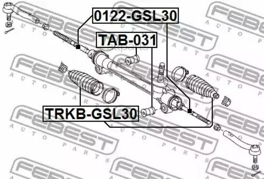 FEBEST 0122-GSL30 Тяга руL TOYOTA SIENNA ASL30, GSL3 2011.09- FEBEST 0122-GSL30