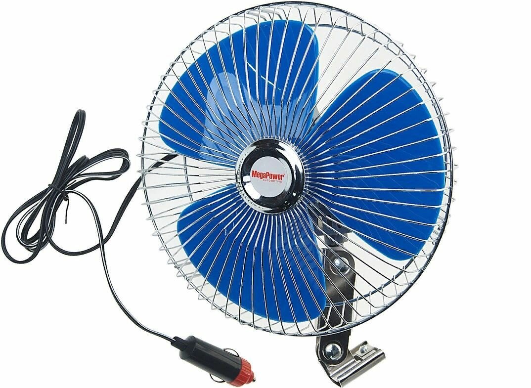 Вентилятор M-503 21см (8") с решеткой металл 24V MEGAPOWER