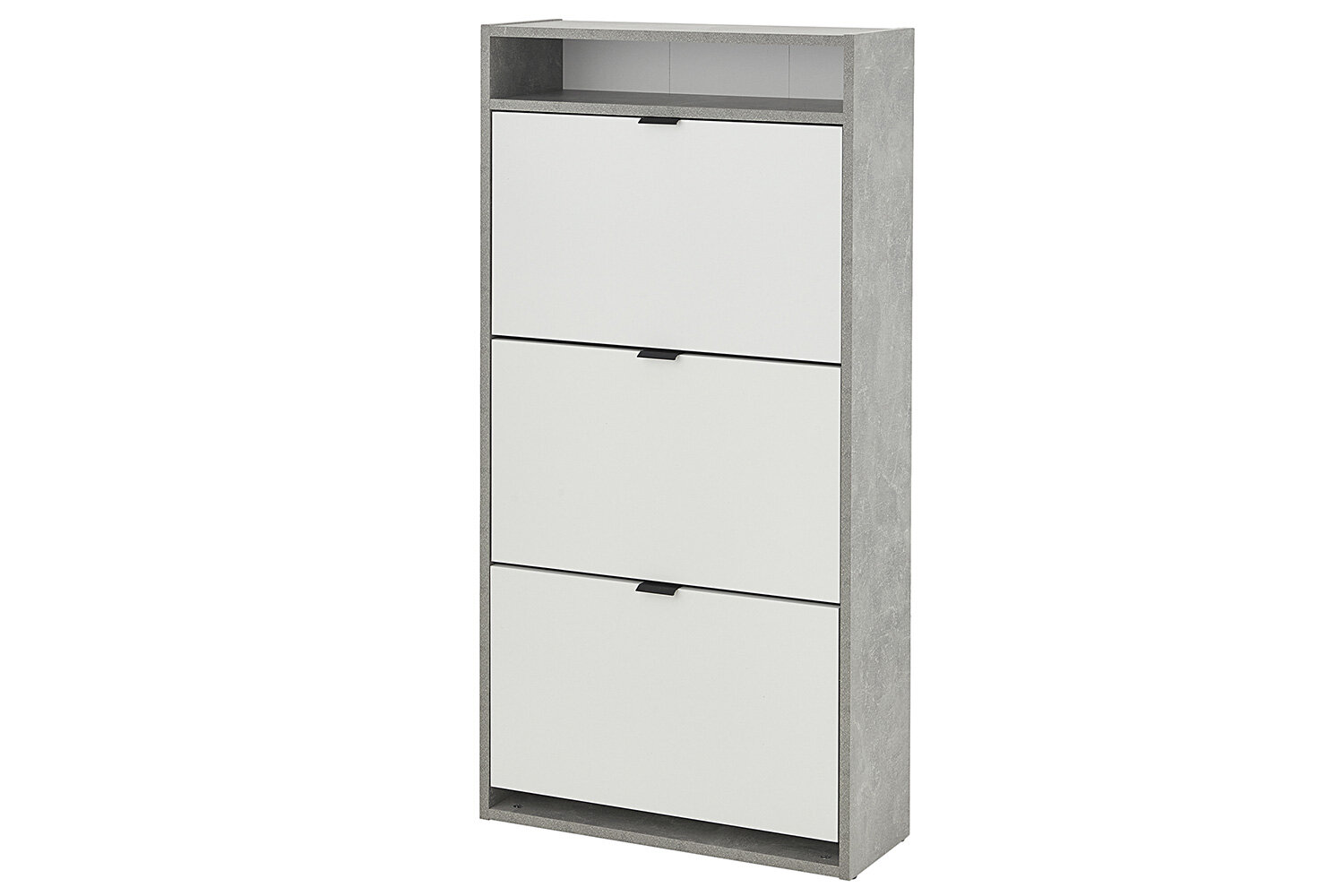 Обувница КАН-3, 60,2х123,7х22,6, цвет бетон, белый гладкий